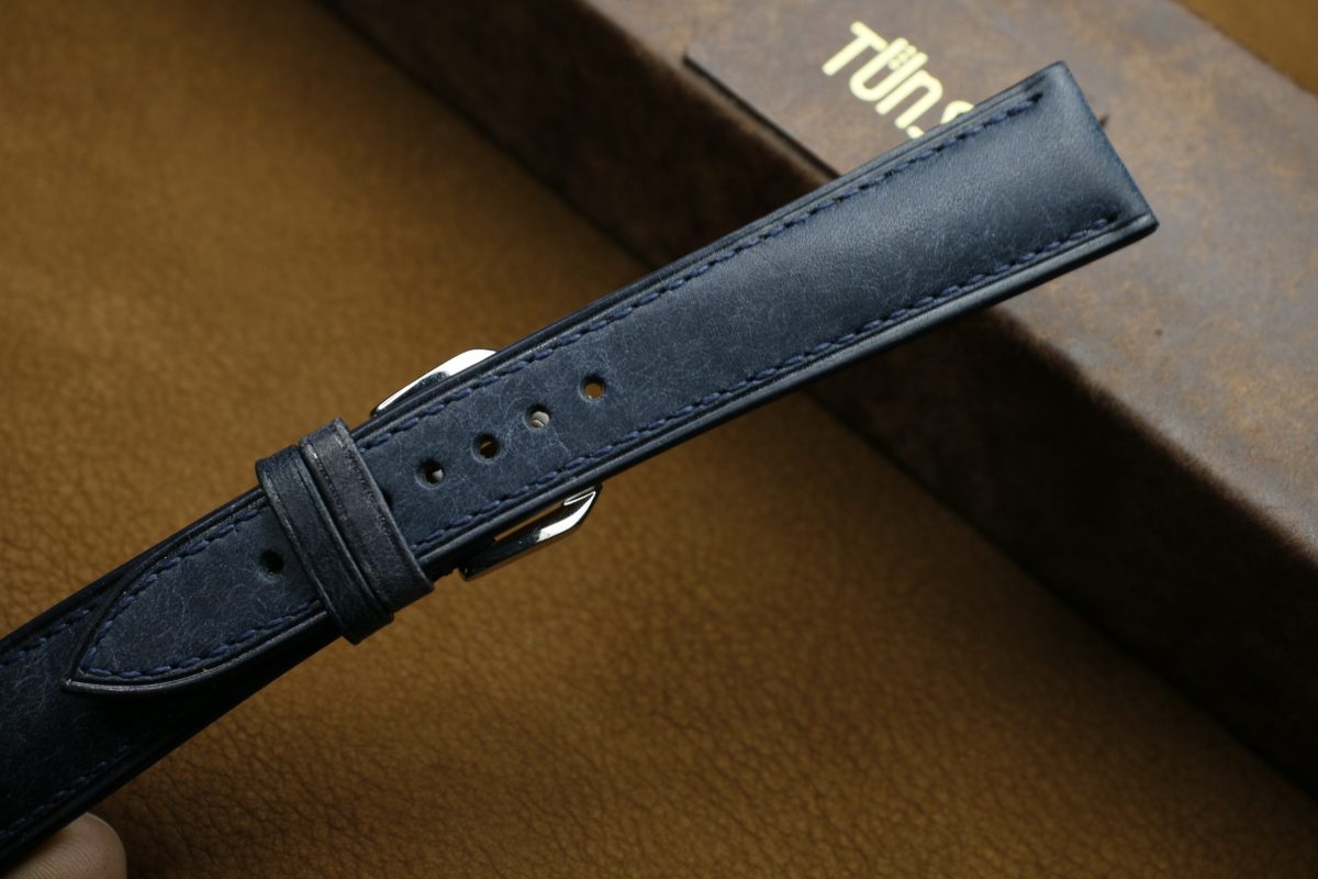 Pueblo dark navy leather watch strap – TUNS Store