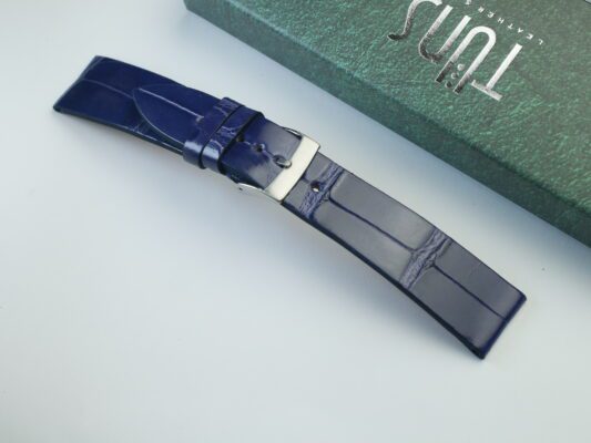 Alligator nino violet leather watch strap – TUNS Store